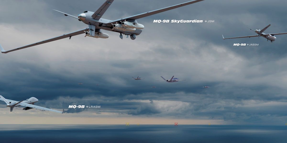 General Atomics Starts Integrating Missiles Onto MQ-9B Drones - Navy ...